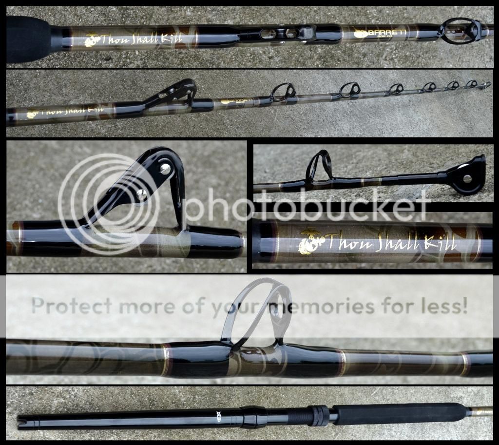 hydro dipped camo shark rod | Bloodydecks