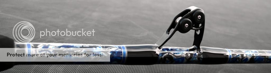 130lb shark rod fully marbled with winthrops | Bloodydecks