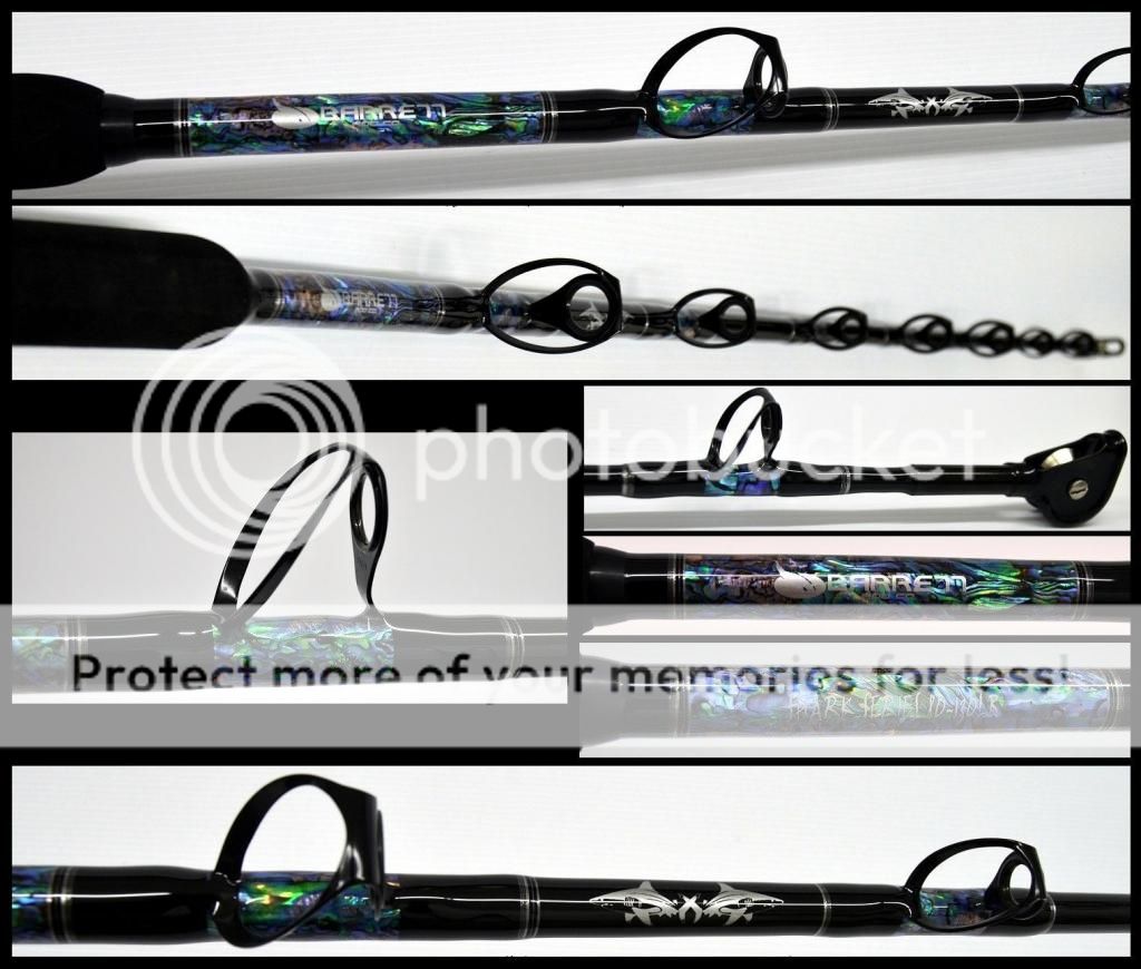 clean abalone shell shark rod | Bloodydecks
