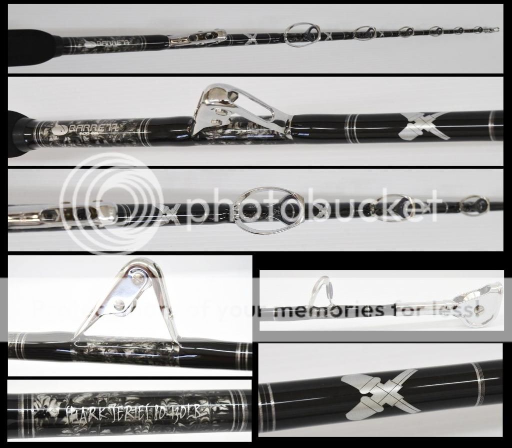 black and chrome 80-130lb shark rod | Bloodydecks