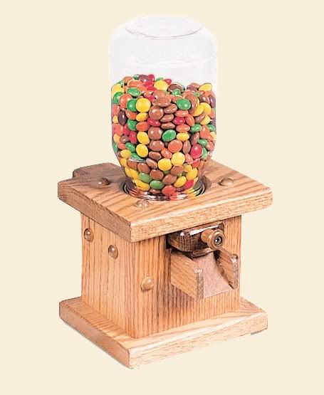 Amish Wooden Candy Dispenser Machine Handcrafted Solid Wood Small ...